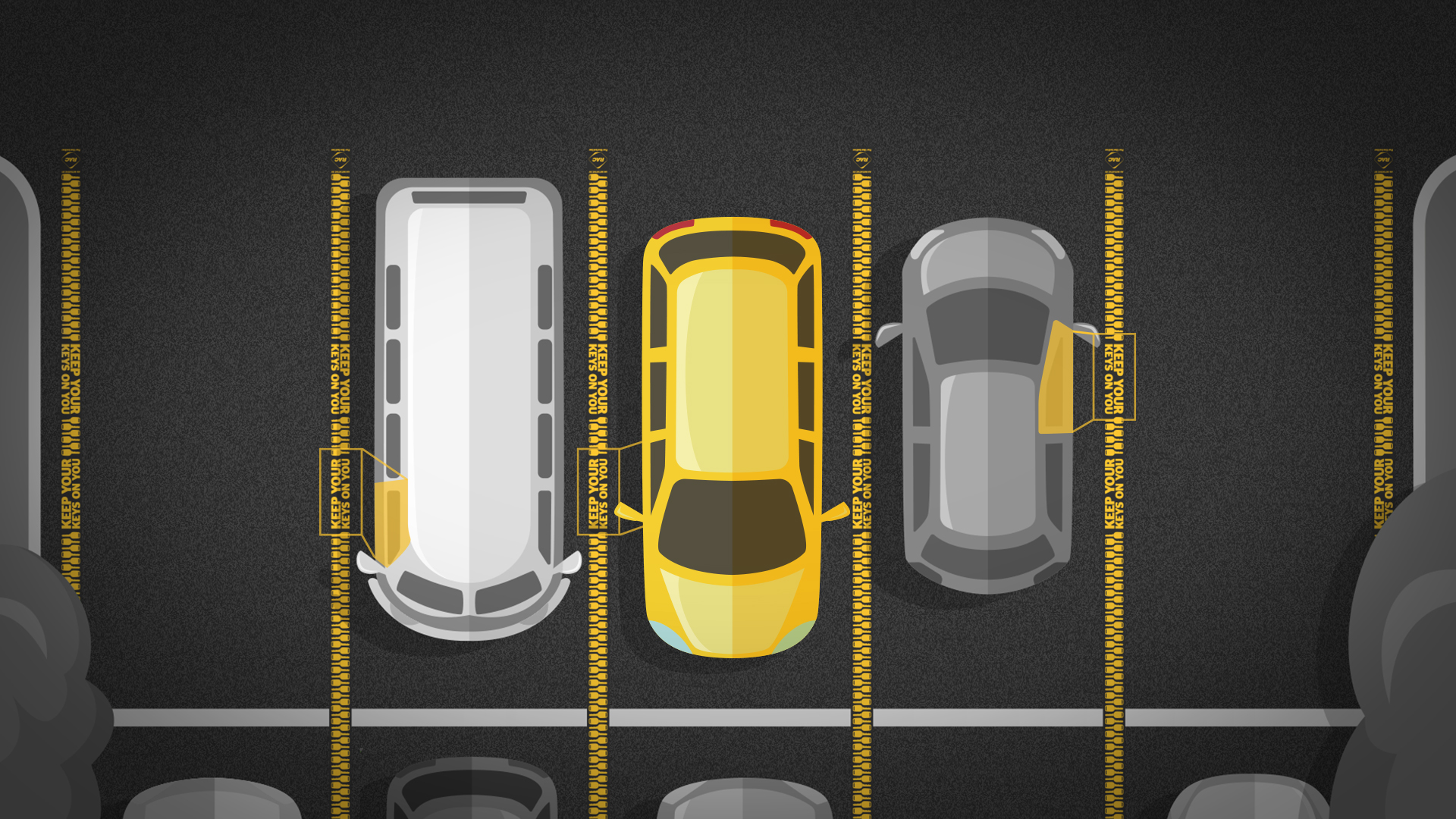 RAC WA installs 'key lines' in car parking spaces to remind parents to ...